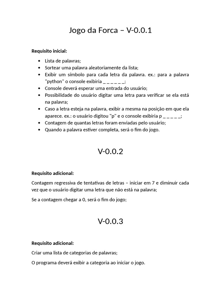 Python - Jogo Da Forca | PDF