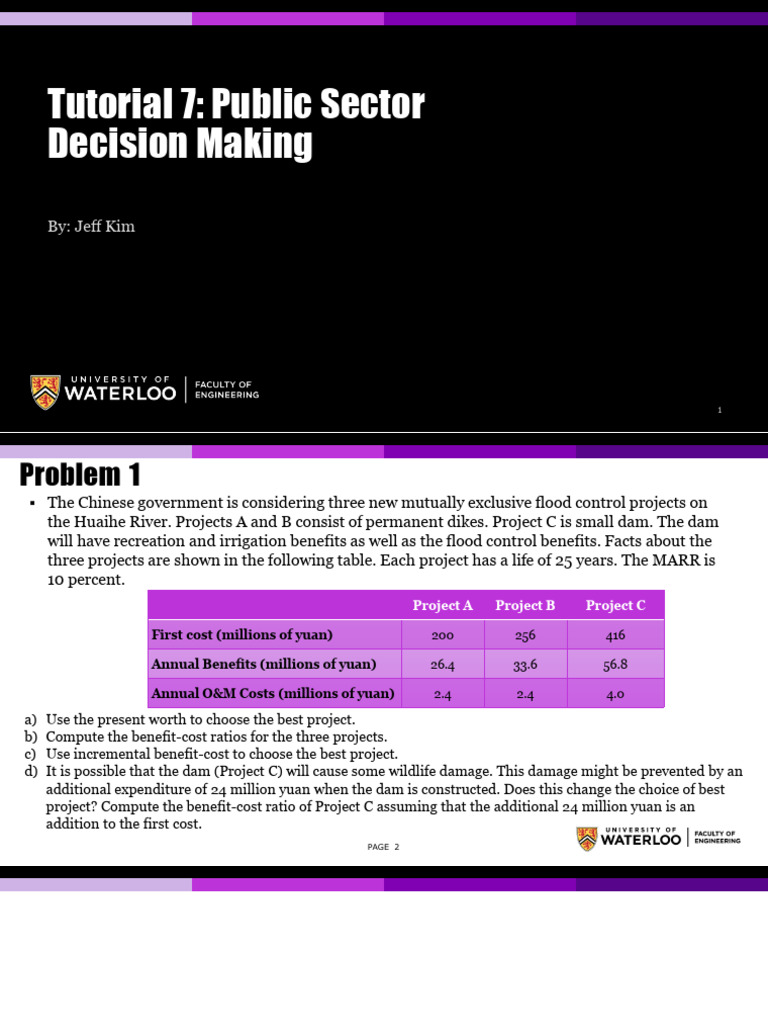 Tutorial 7 - Public Sector Decision Making (Blank) | PDF