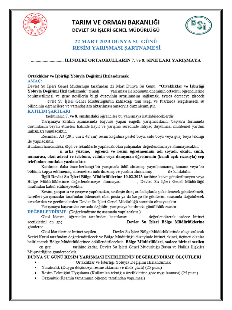 Dünya Su Günü Resi̇m | PDF