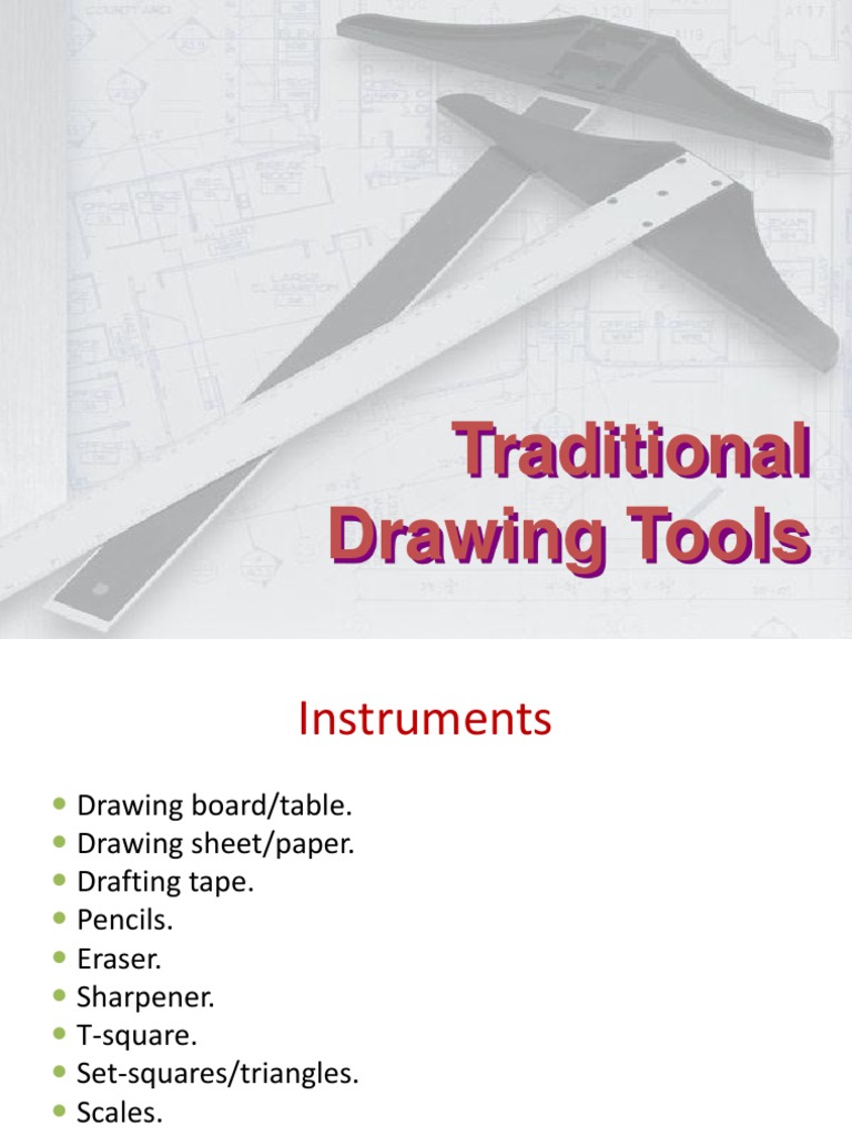 Traditional Drawing Tools Guide | PDF | Technical Drawing | Teaching ...