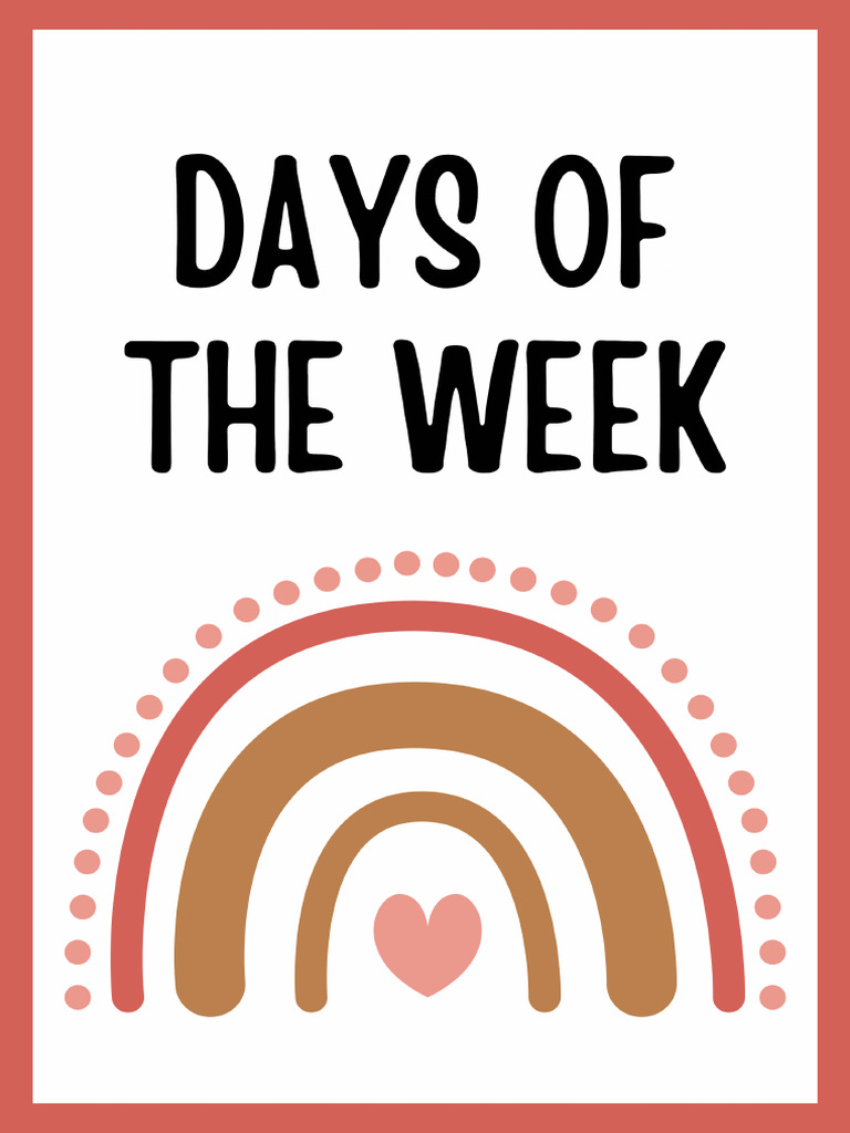 Classroom Decor - Days of The Week | PDF