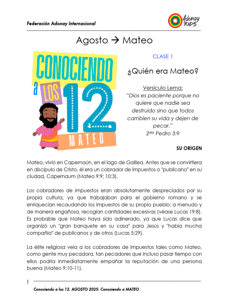 Biografía de San Mateo: Discípulo y Publicano | PDF | Evangelio de ...