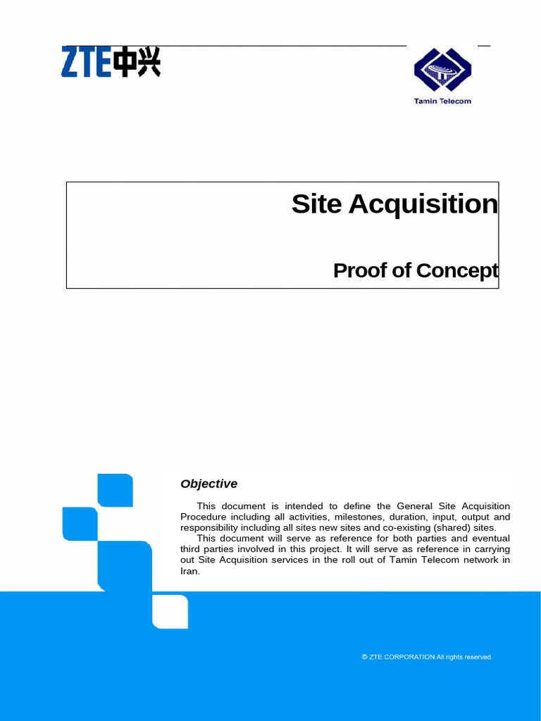 Site Acquisition Proof of Concept | PDF | Lease | Receipt