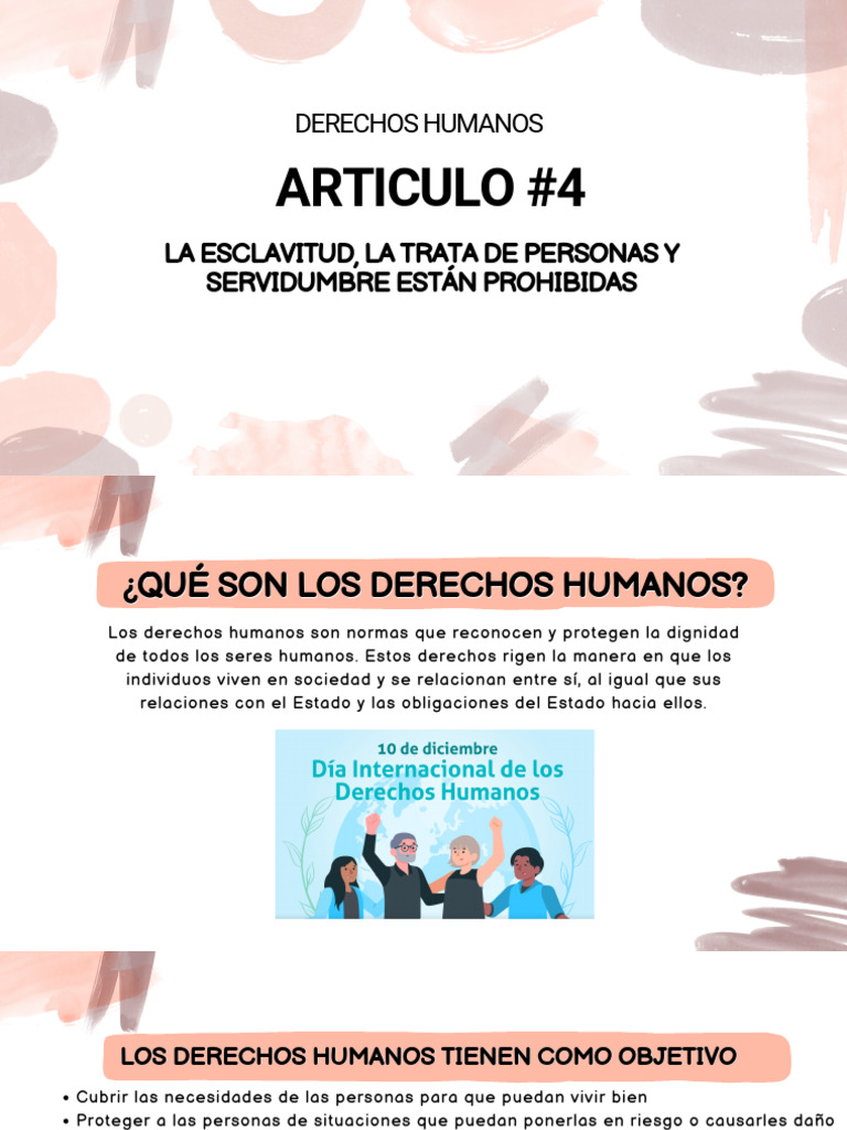 Articulo #4 (Exposición Humanismo) | PDF | Derechos humanos | Esclavitud