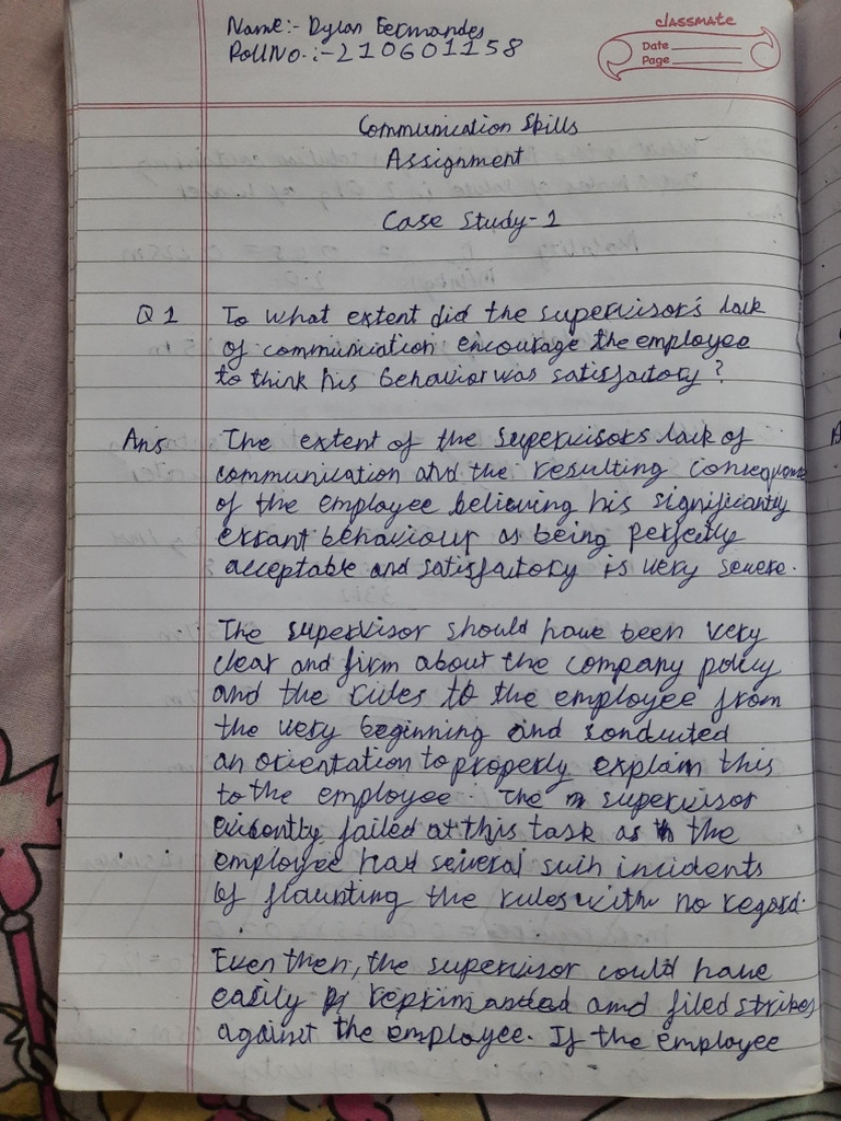 Communication Skills Assignment Case Study 1 | PDF