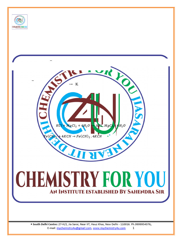 Coordination Booklet | PDF | Coordination Complex | Ligand