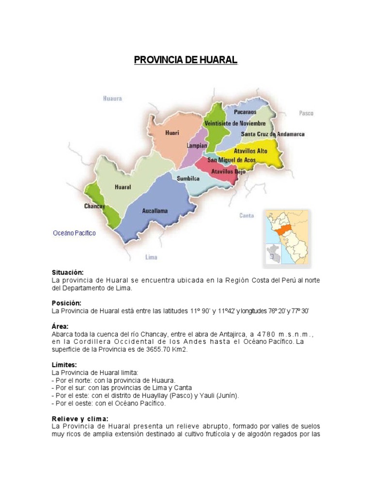 Provincia de Huaral | PDF | Earth Sciences | Geografía Física