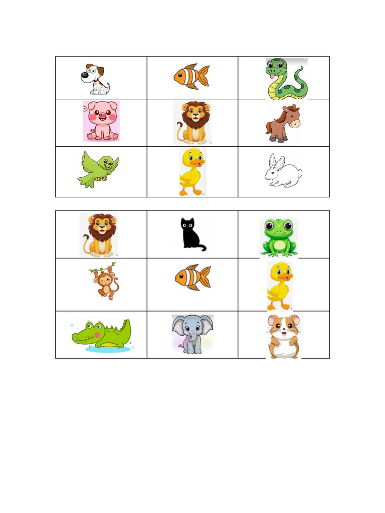 Bingo Animals | PDF