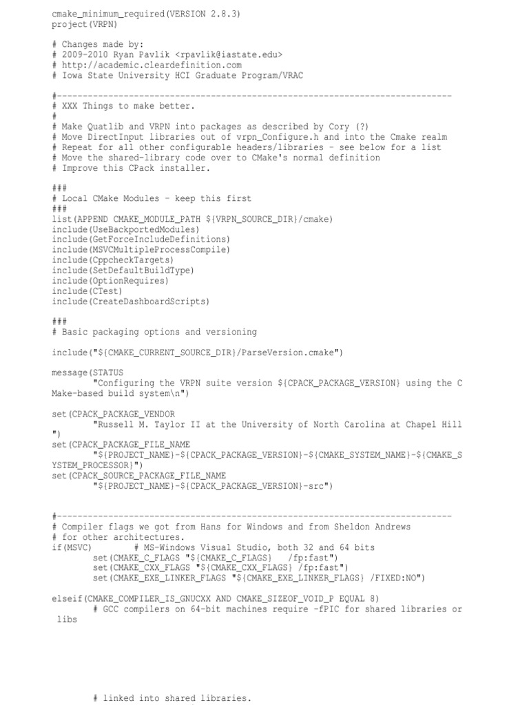 CMake Lists | PDF | Library (Computing) | Computer Programming