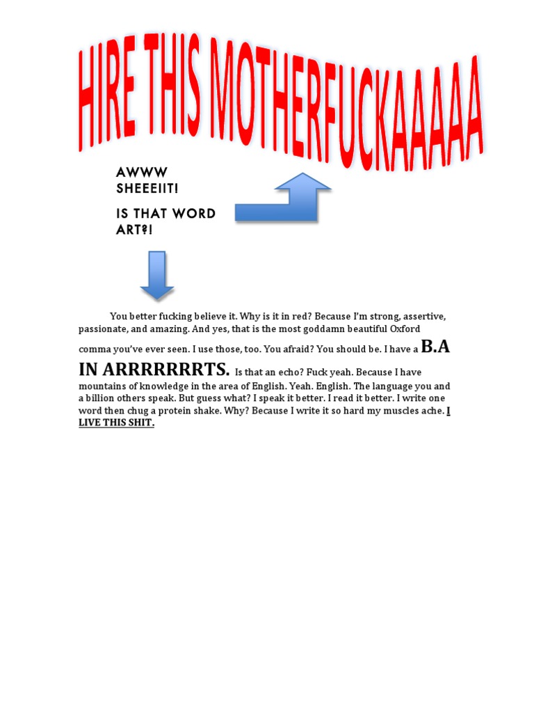 B.A in Arrrrrrrts.: Awww Sheeeiit! Is That Word ART?! | PDF
