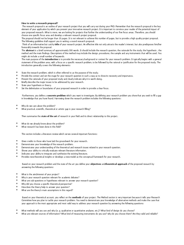 How To Write A Research Proposal | PDF | Theory | Hypothesis