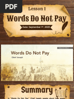 Chief Joseph's "Words Do Not Pay" Insights | PDF