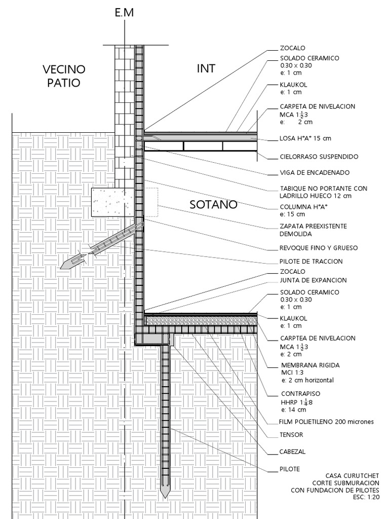 Submuracion Pilotes Sotano (Casa Curutchet) | PDF