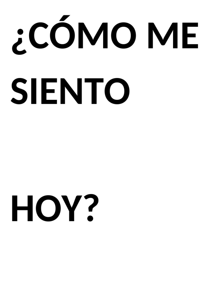 Cómo Me Siento Hoy | PDF