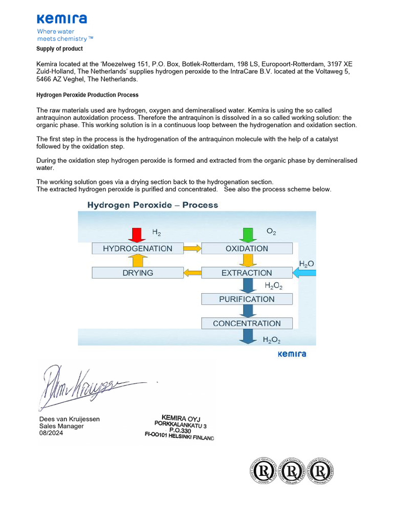 Kemira - Manufacturing of Active Substance 2024 | PDF