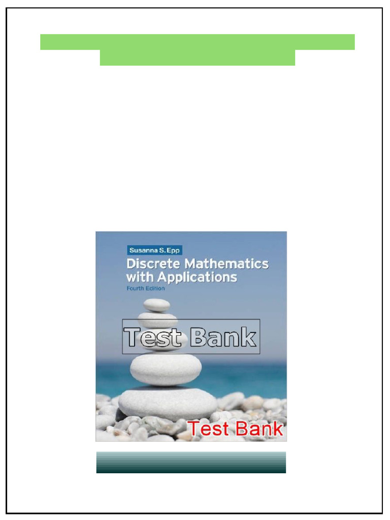 Discrete Mathematics with Applications 4th Edition Epp Test Bank pdf ...