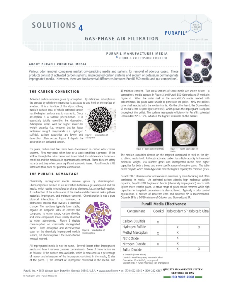 Purafil Media Solutions | PDF | Adsorption | Chemical Substances