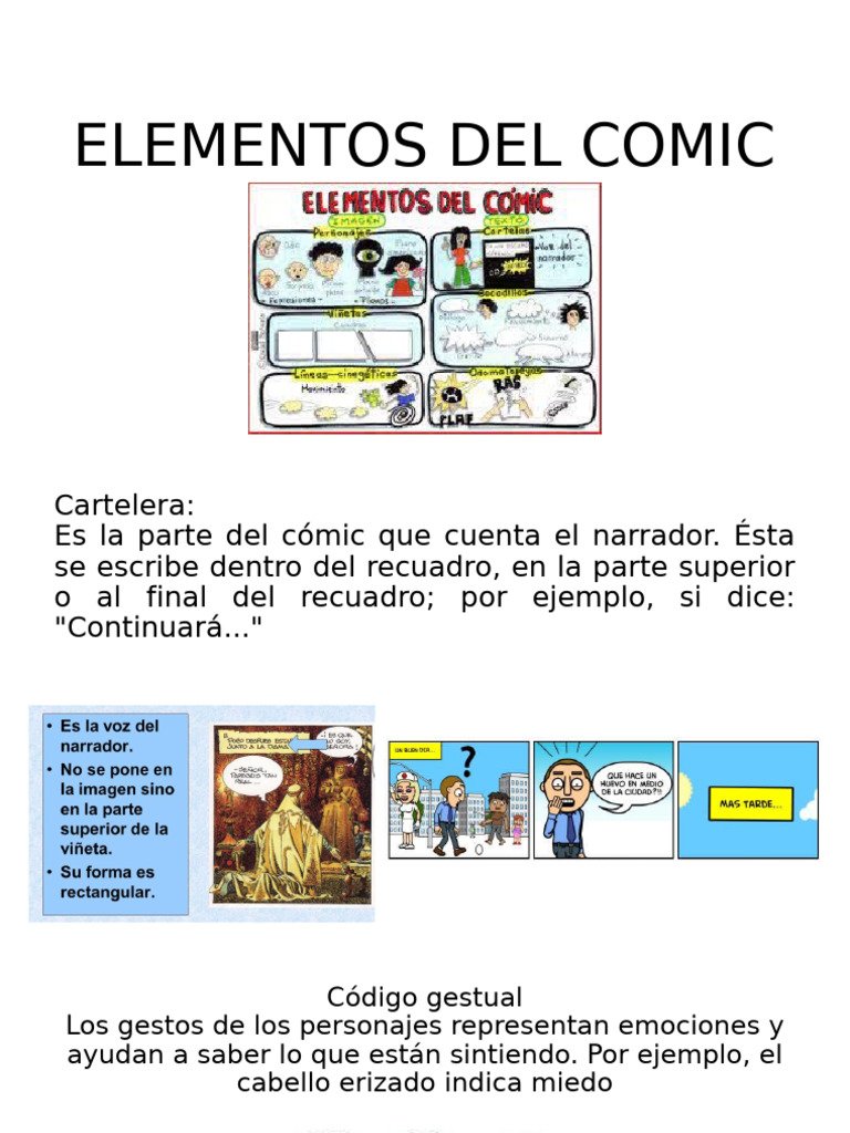Elementos Clave del Cómic | PDF