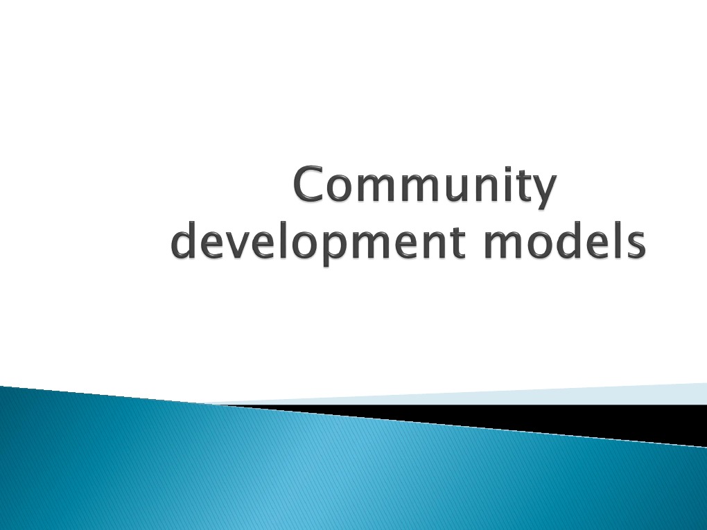 Community Develpoment New | PDF | Community | Community Development