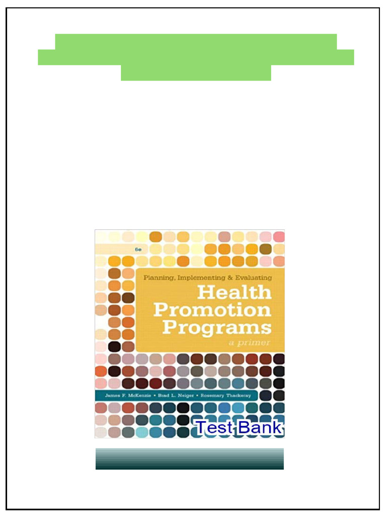 Planning Implementing And Evaluating Health Promotion Programs A Primer ...