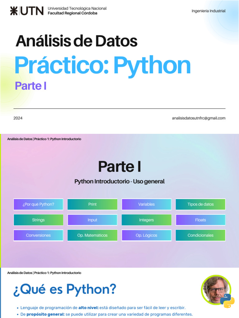 ADP1 - Introducción A Python | PDF | Python (lenguaje de programación) | Variable (informática)