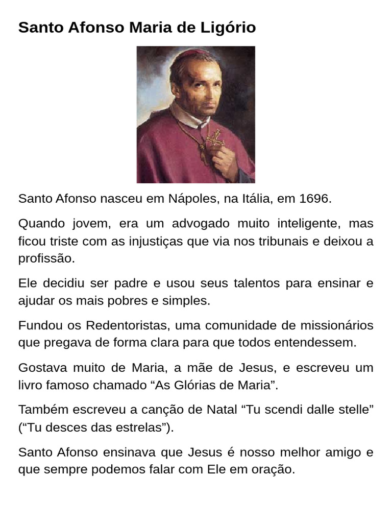 Novena de Natal com Santo Afonso | PDF