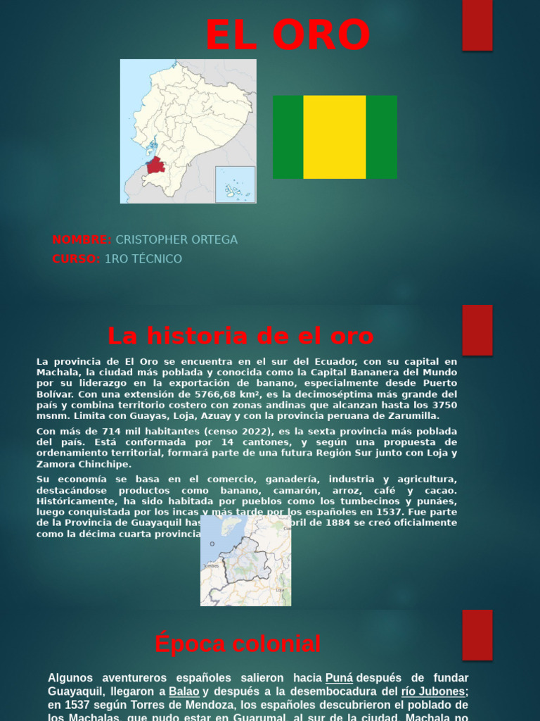 Historia y economía de El Oro, Ecuador | PDF