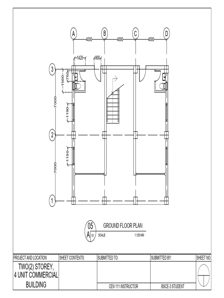 Two-Storey Commercial Building Plan | PDF