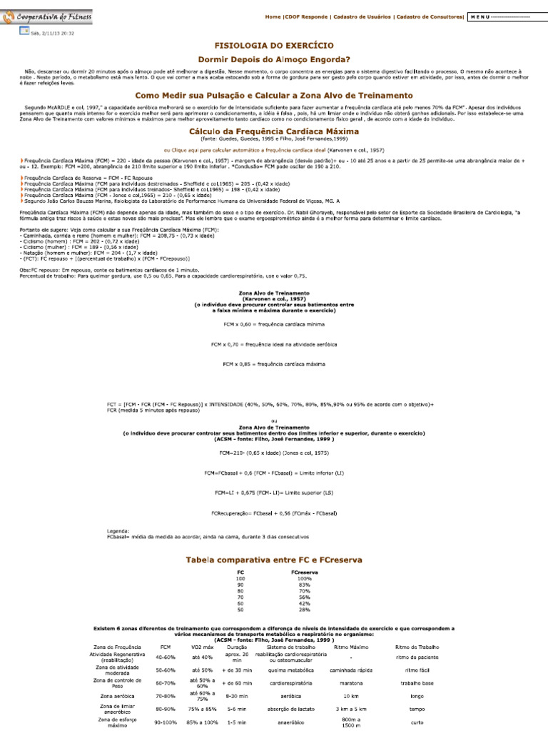 Fisiologia Do Exercício | PDF