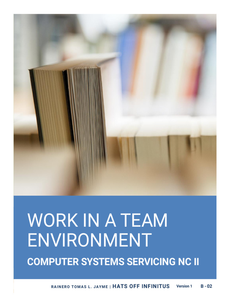 Css b02 Work in A Team Environ Ment | PDF | Goal | Learning