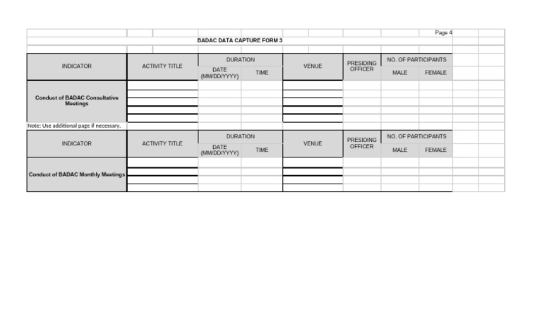 Badac DCF Form 3 | PDF