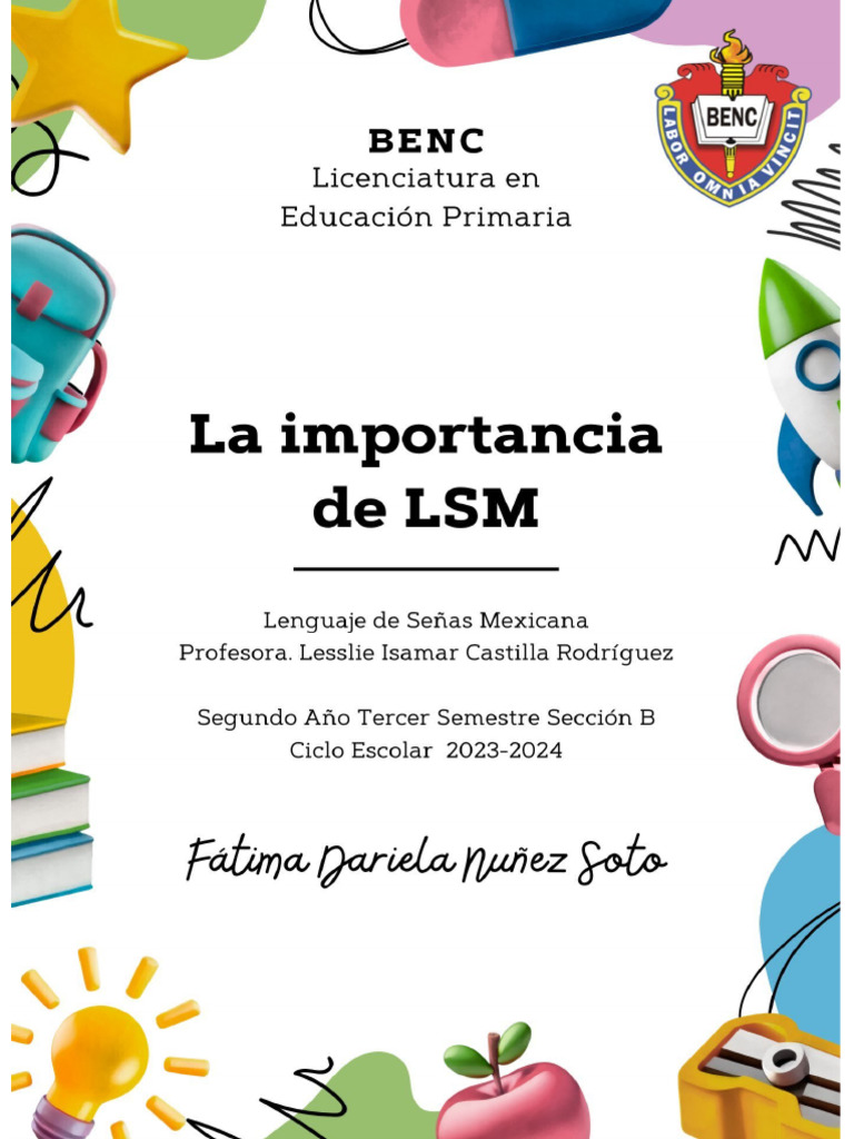 Ensayo De La Importancia De La Lsm Pdf Lenguaje De Señas Comunicación