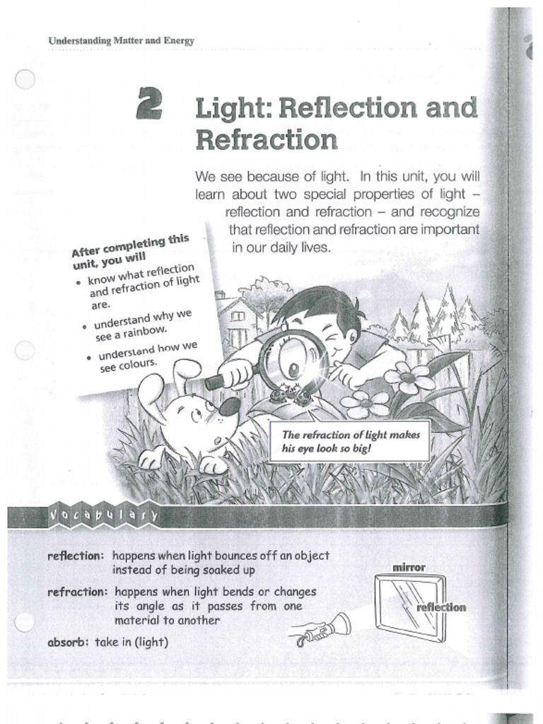 Gr. 4 Understanding Matter and Energy Unit - 02 Light-Reflection and ...