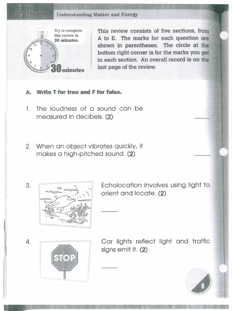Gr. 4 Understanding Matter and Energy Unit - 08 Review | PDF