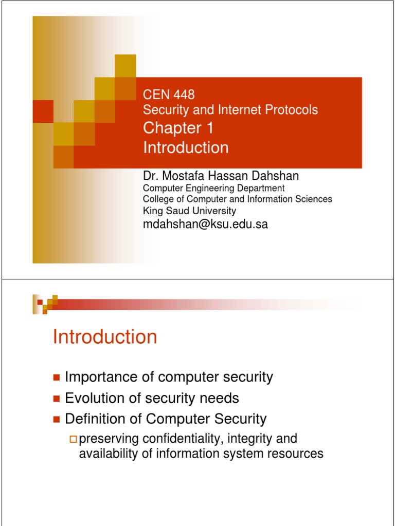 Importance of Computer Security Evolution of Security Needs Definition ...