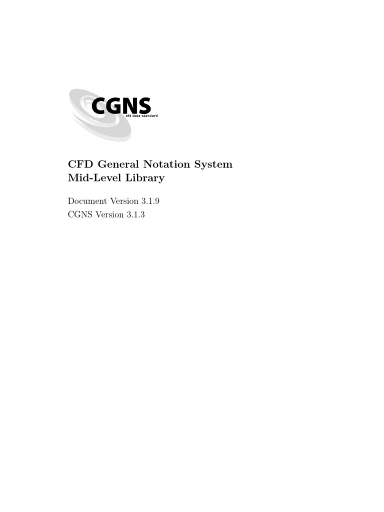CGNS Mid-Level Library Documentation (Freely Available) | PDF | Parameter (Computer Programming ...