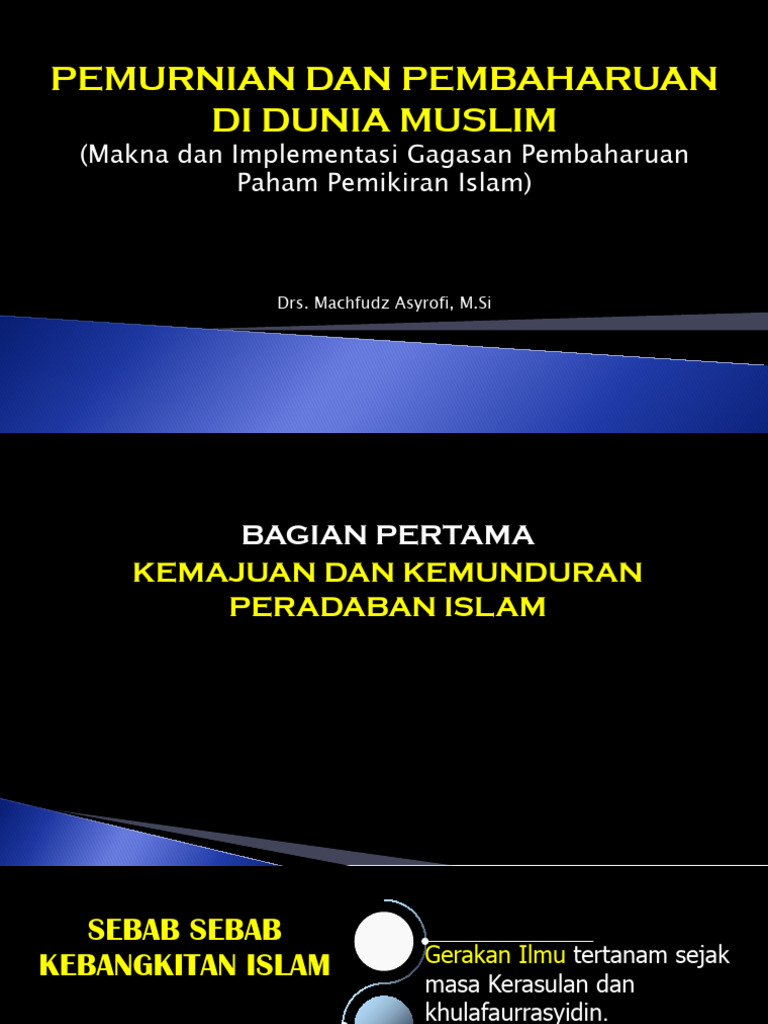 Gerakan Pemurnian Dan Pembaharuan Paham Islam | PDF
