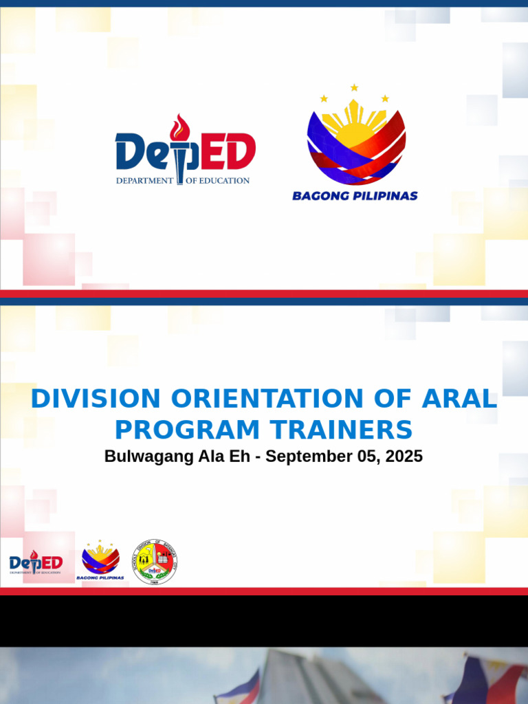 Aral Program Trainers Orientation 2025 | PDF