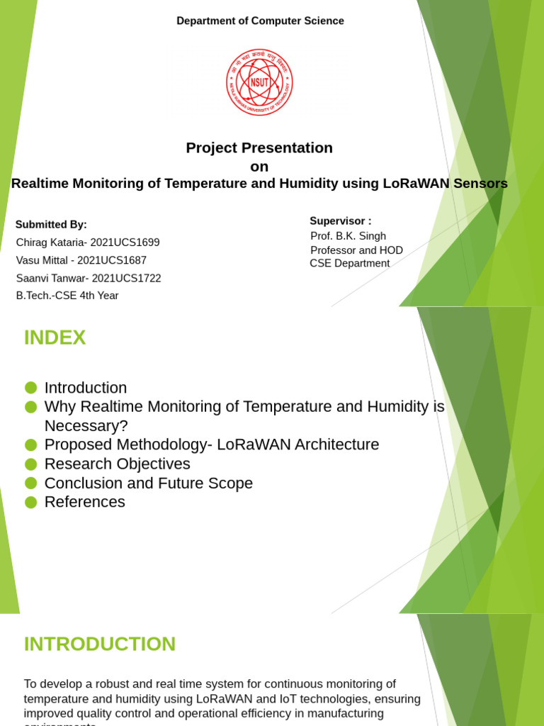 Realtime Monitoring of Temperature and Humidity Using LoRaWAN Sensors | PDF | Remote Sensing ...