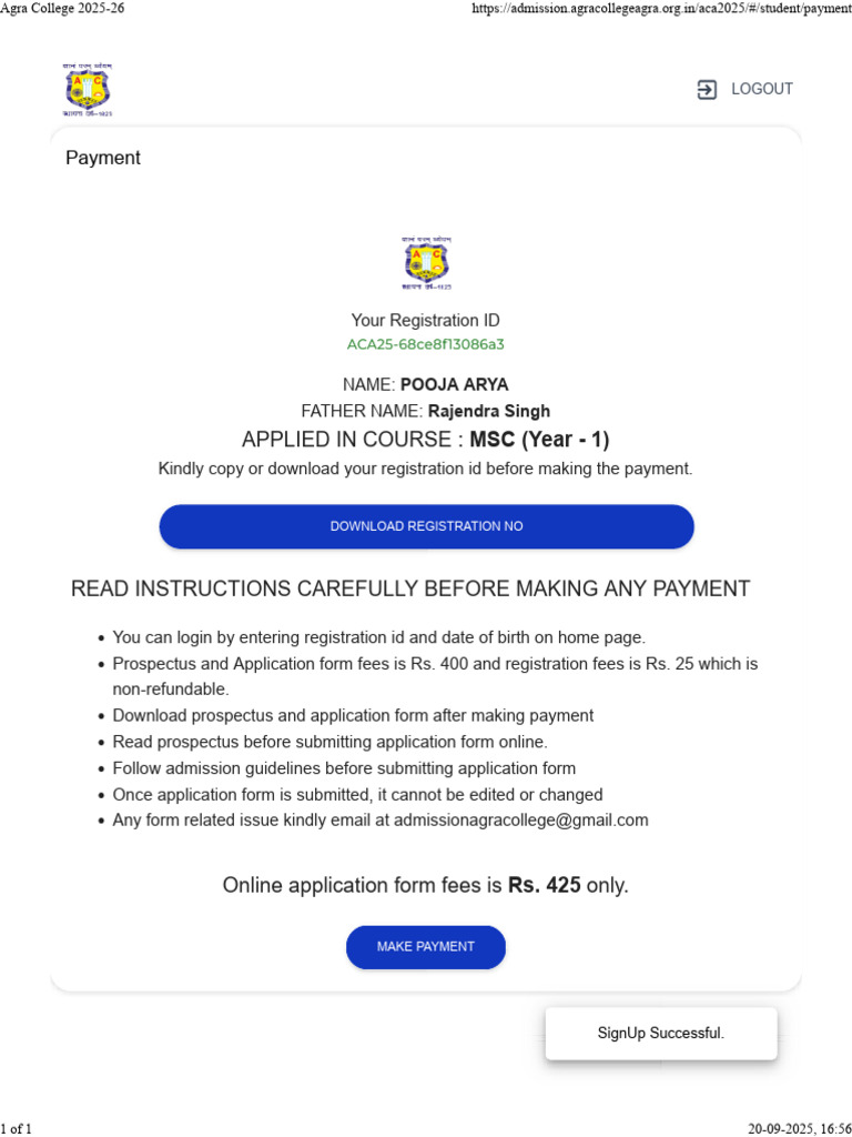 Payment: Applied in Course | PDF