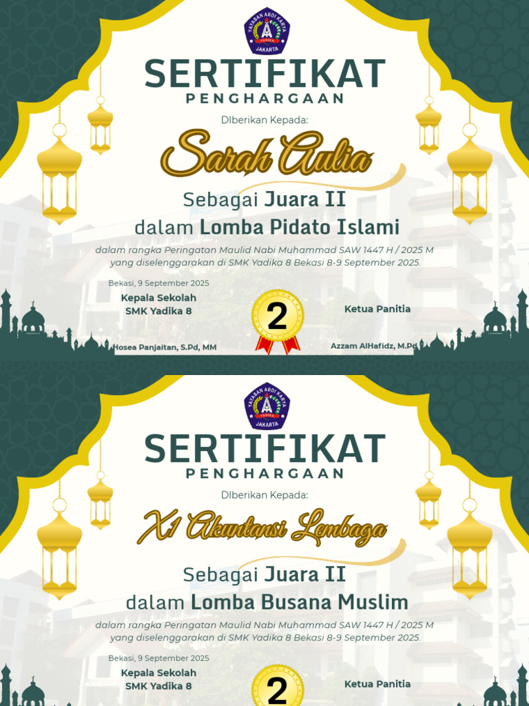 Sertifikat Lomba | PDF