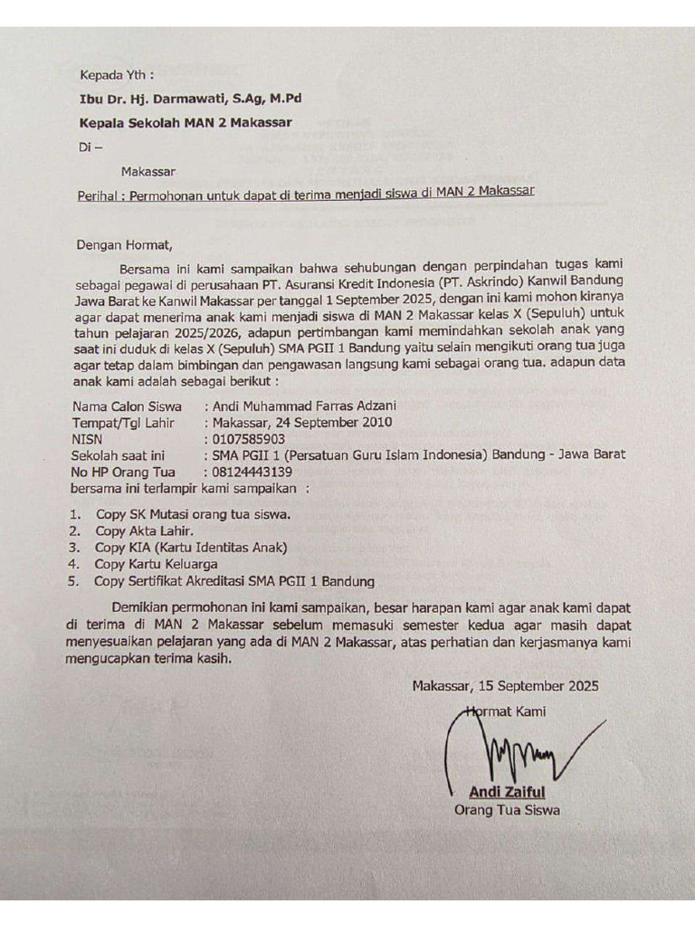 Surat Permohonan | PDF