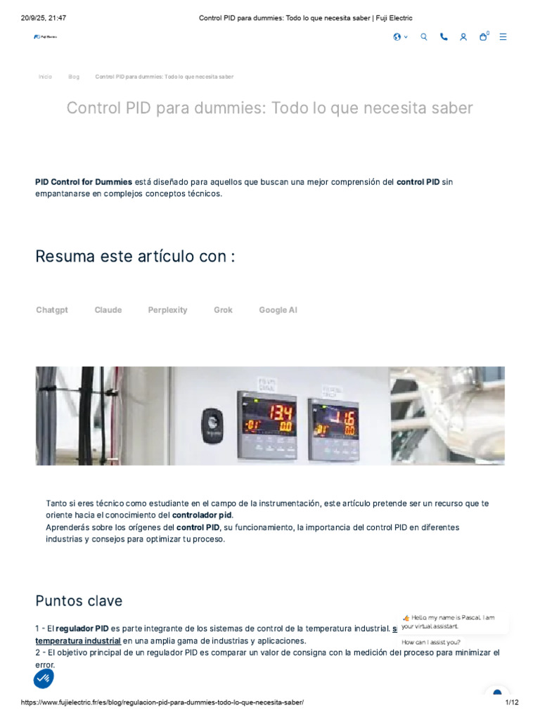 Control PID para Dummies - Todo Lo Que Necesita Saber - Fuji Electric2 | PDF | Ciencia de ...