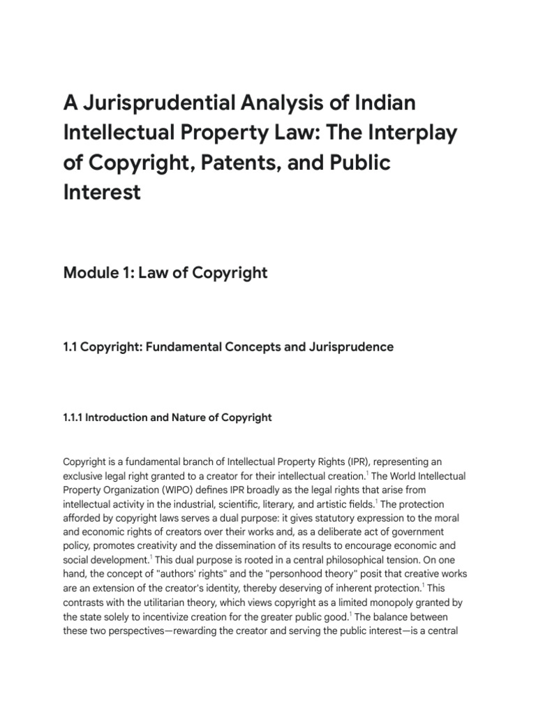 Indian Copyright Law: Key Concepts Explained | PDF | Patent | Copyright