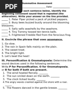 Gr6 Alliteration, Assonance, Onomatopoeia, Consonance Worksheet | PDF