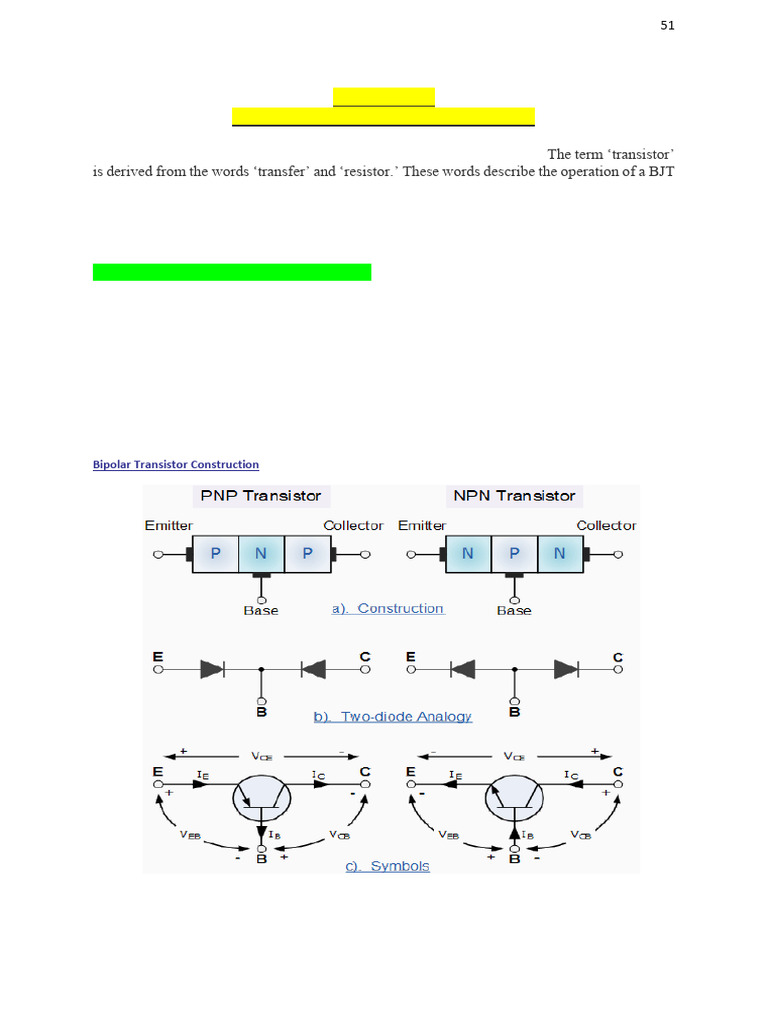 Basic Electronics Note 4 | PDF | Bipolar Junction Transistor | P–N Junction