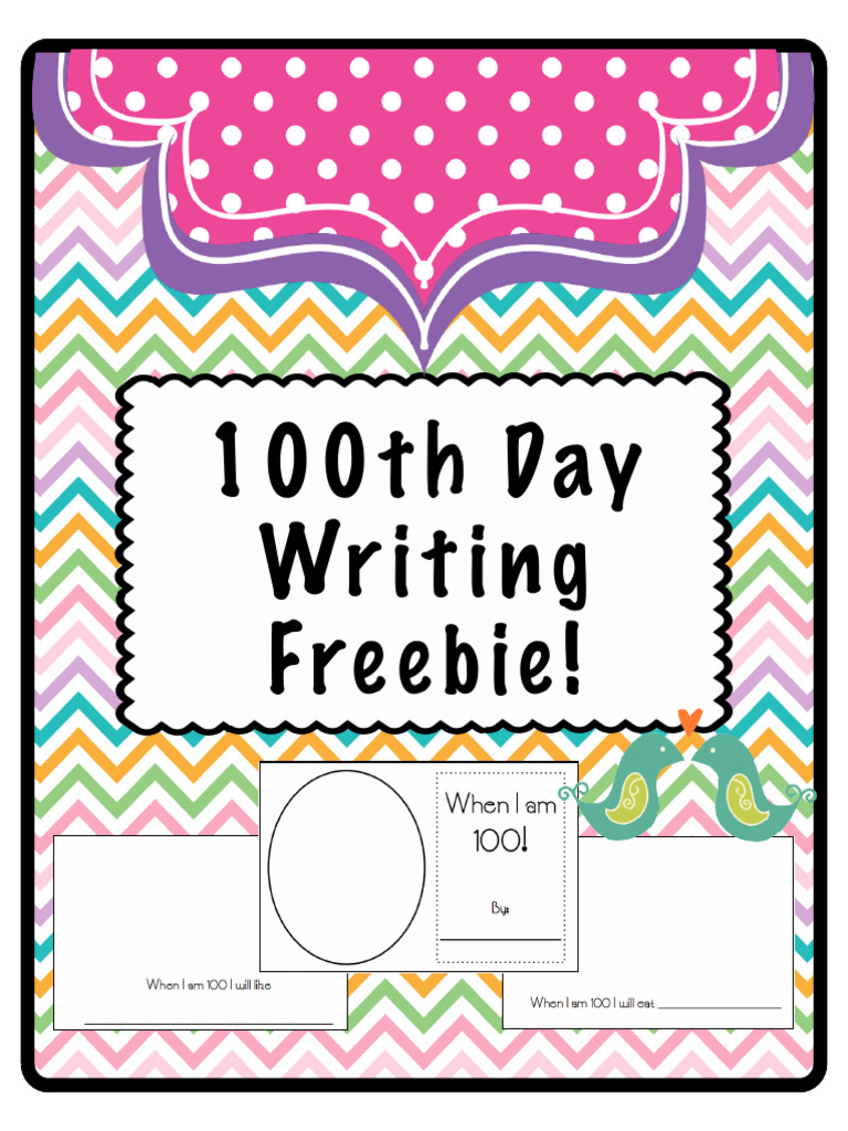 100th Day Writing Freebie Template | PDF