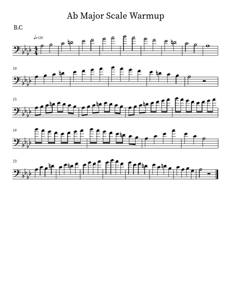 Ab Major Scale Warmup | PDF
