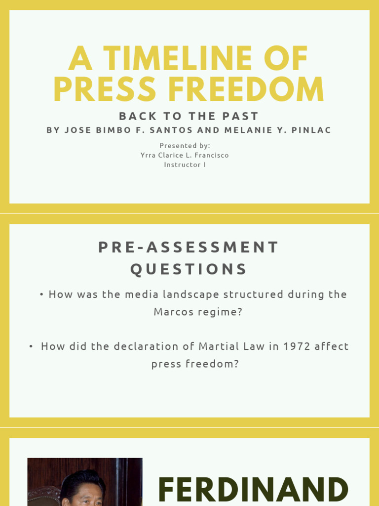 Press Freedom Timeline in the Philippines | PDF