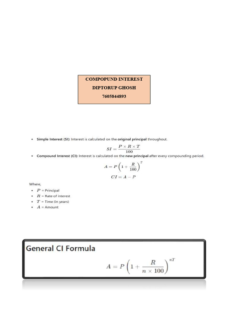 Compound Interest | PDF
